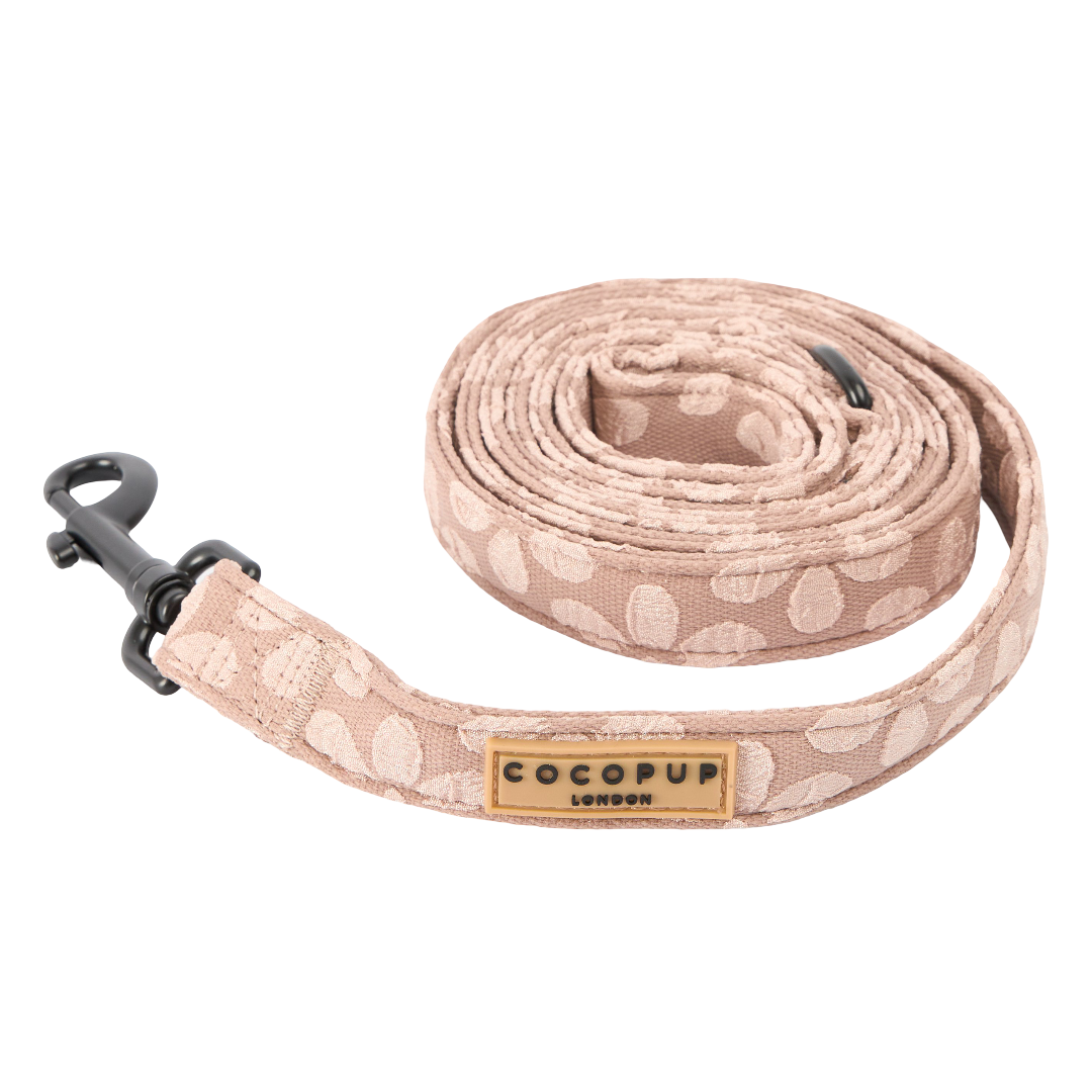 Cocopup London Embossed Dog Lead in Mocha Flower Brown | Top dogs on ...