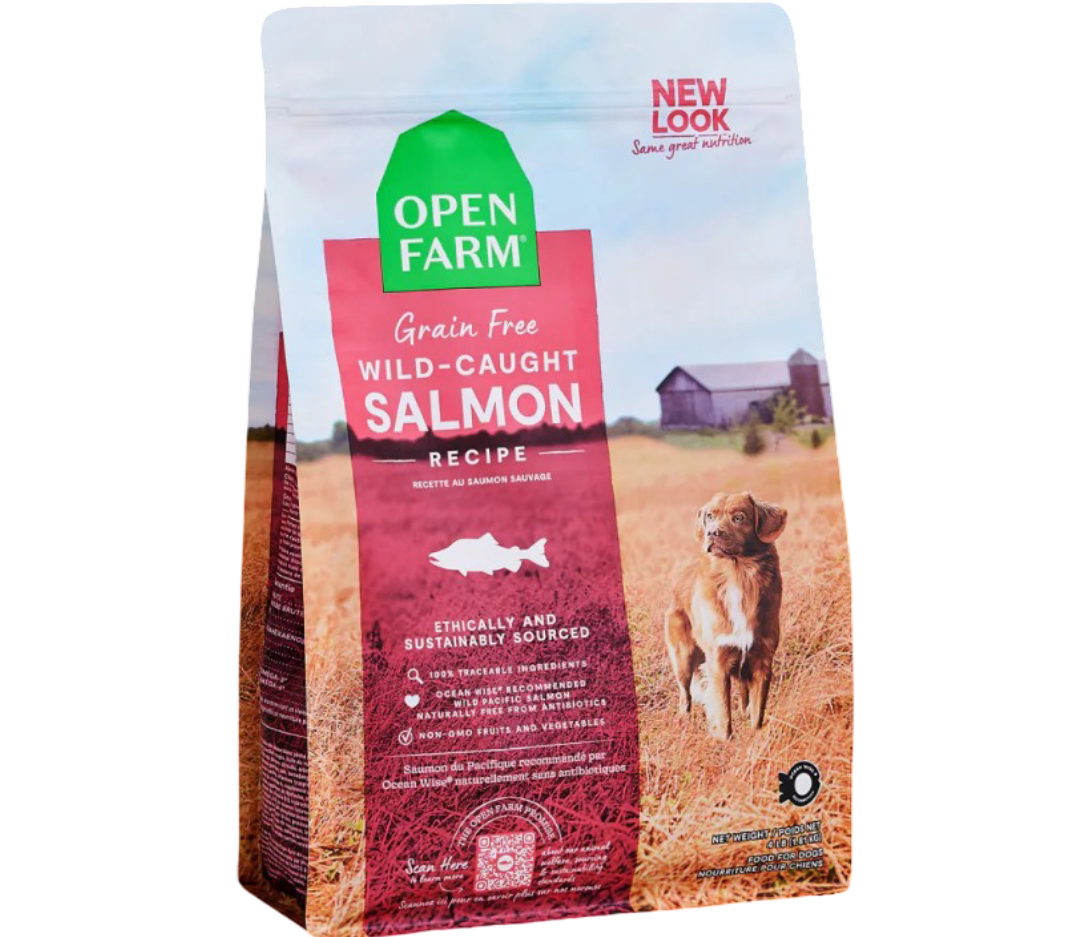 Open Farm Wild Caught Salmon Grain Free All Lifestages Dry Dog Food ...