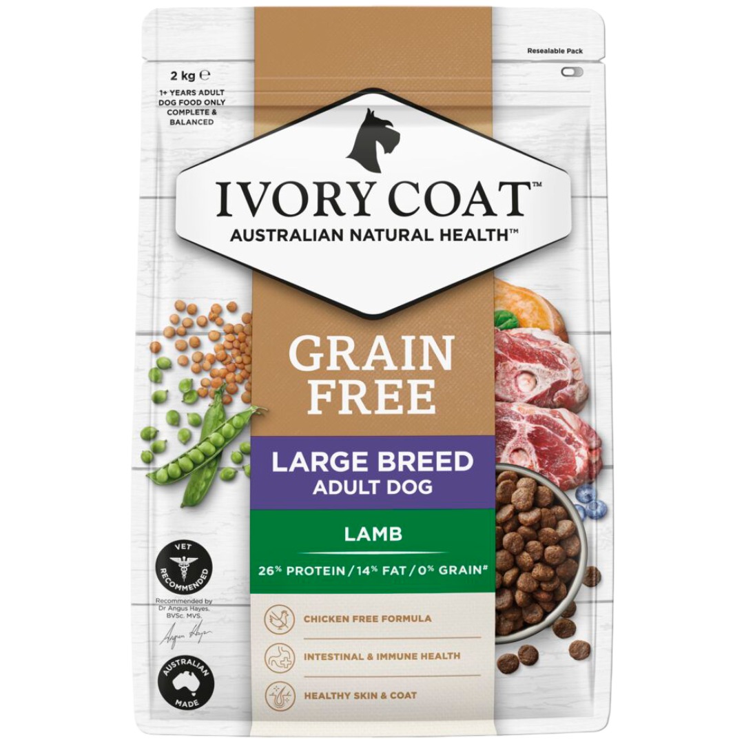 Ivory Coat Lamb Large Breed Grain Free Adult Dry Dog Food | Top dogs on ...