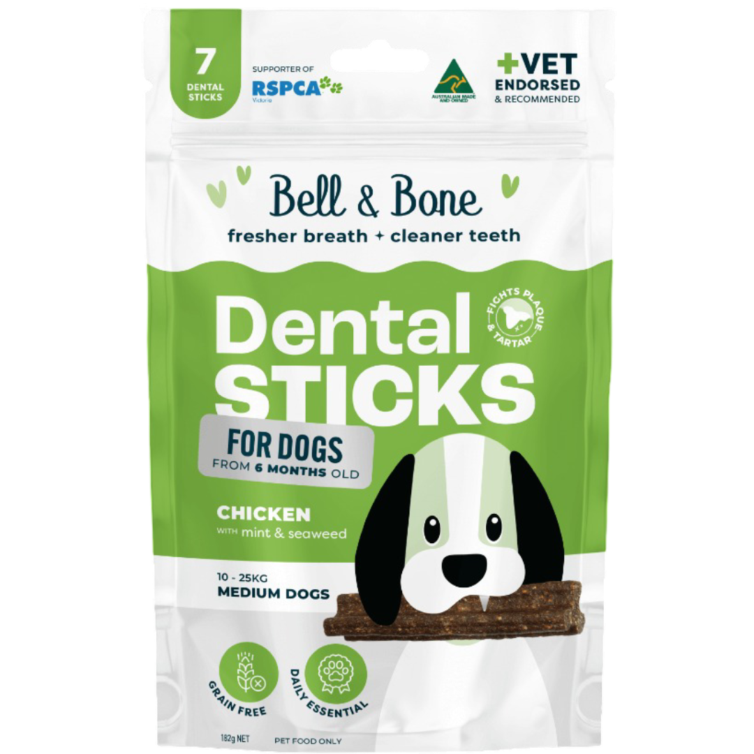 Bell and Bone Chicken Mint And Seaweed Dental Dog Treats Medium | Top ...