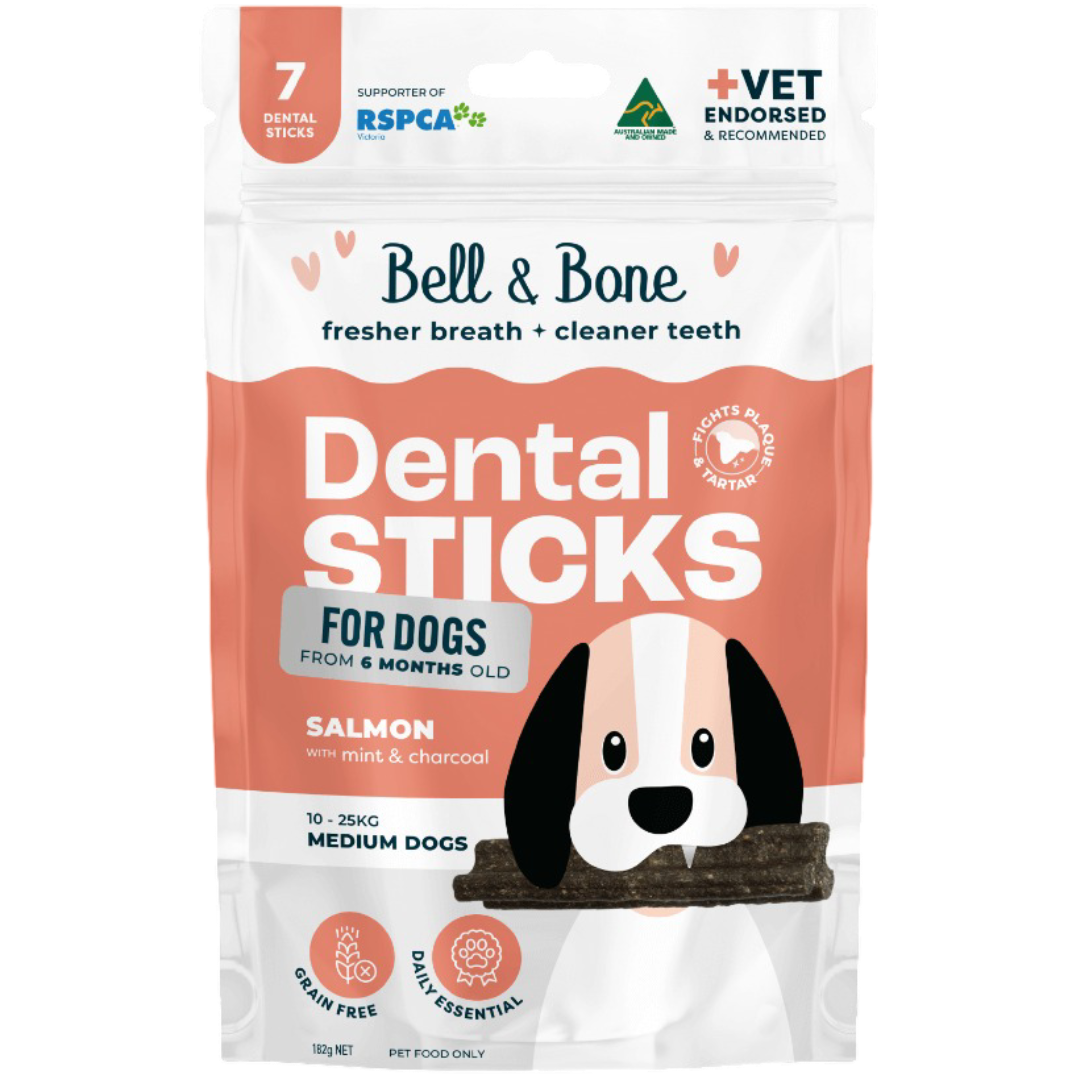 Bell and Bone Salmon Mint And Charcoal Dental Dog Treats Medium | Top ...