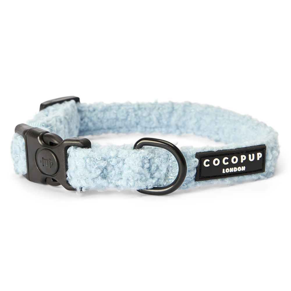 Cocopup London Teddy Dog Collar in Daydream Blue | Top dogs on price ...