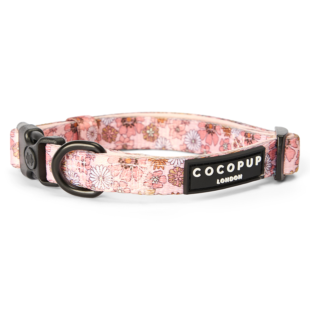 Cocopup London Classic Dog Collar in Groovy Florals Pink | Top dogs on ...