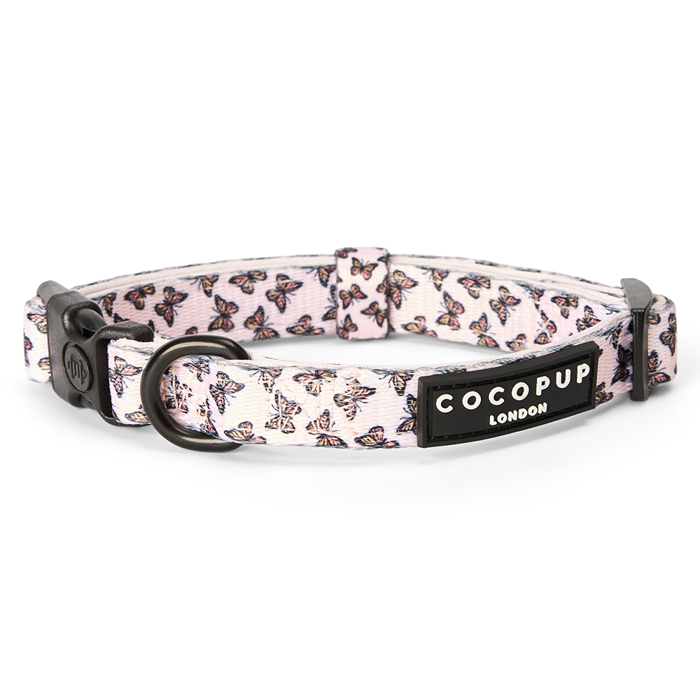 Cocopup London Neoprene Dog Collar in Boujee Butterfly Pink | Top dogs ...