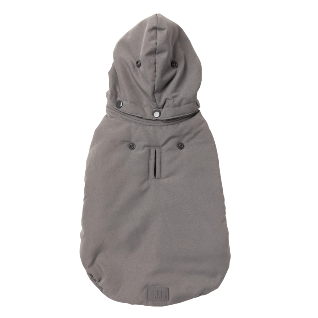 FuzzYard Grey Essential Padded Dog Jacket | Top dogs on price | Pet Circle