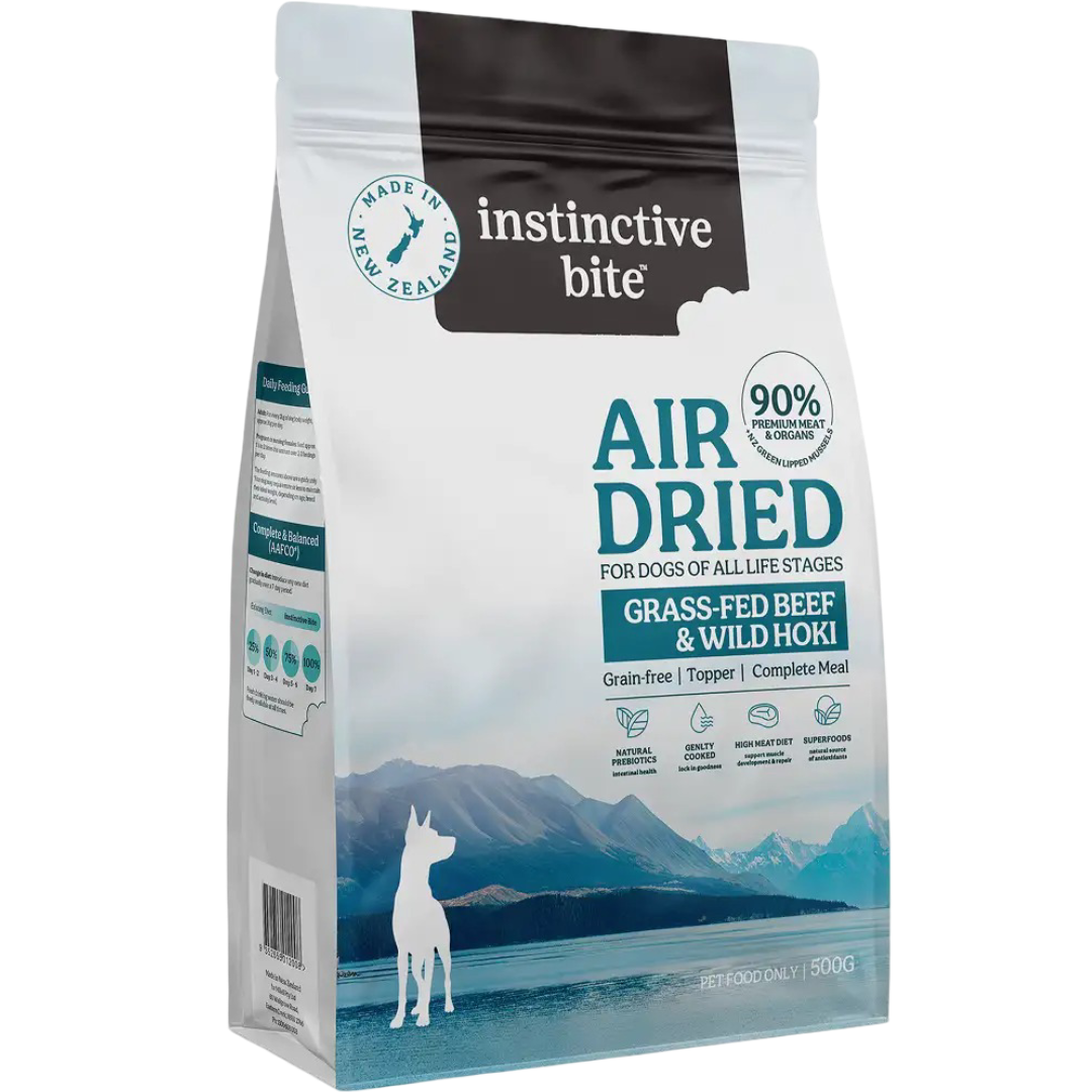 Instinctive Bite Beef And Hoki Air Dried Dog Food | Top dogs on price ...