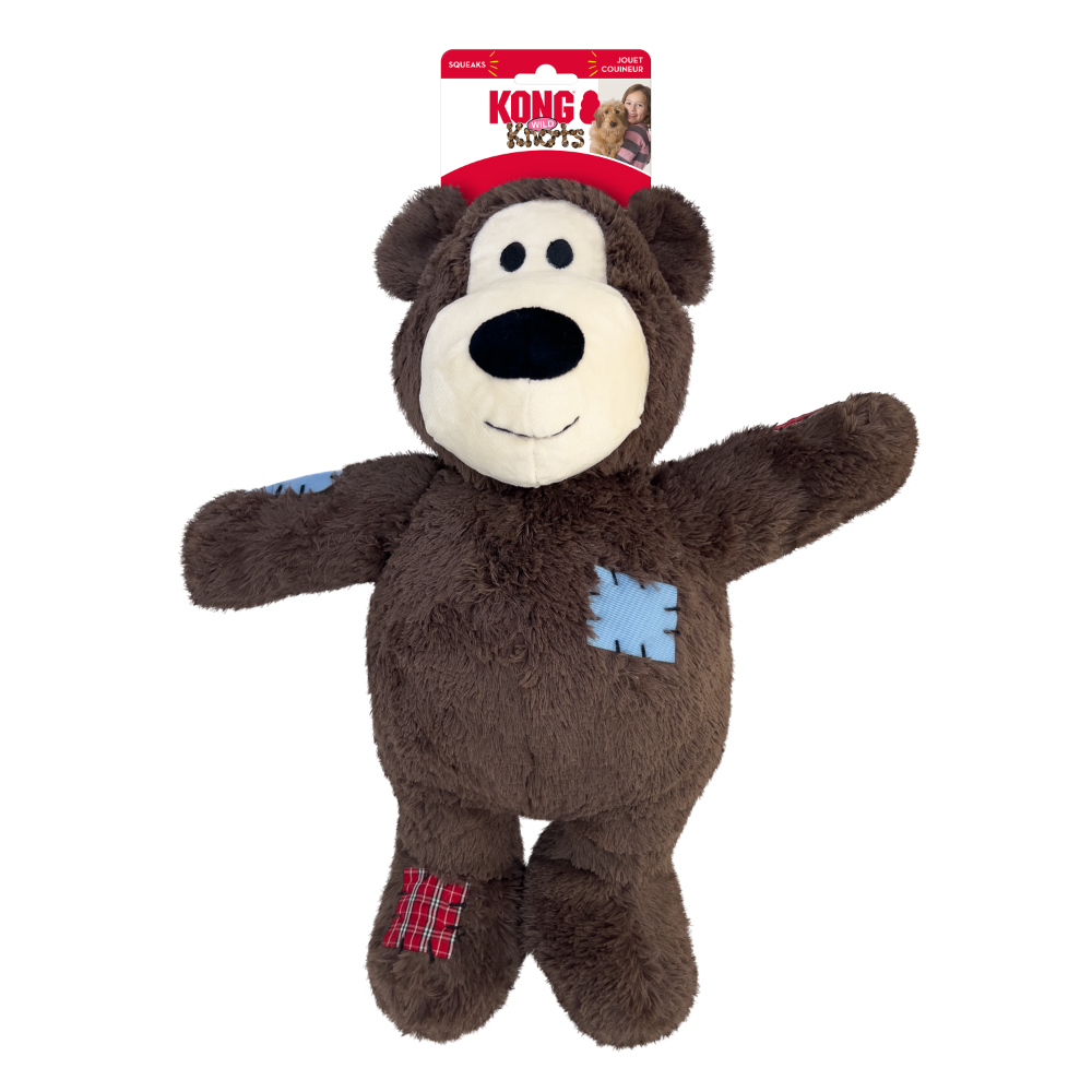 KONG Kong Jumbo Wild Knot Bear Assorted Plush Dog Toy | Top dogs on ...