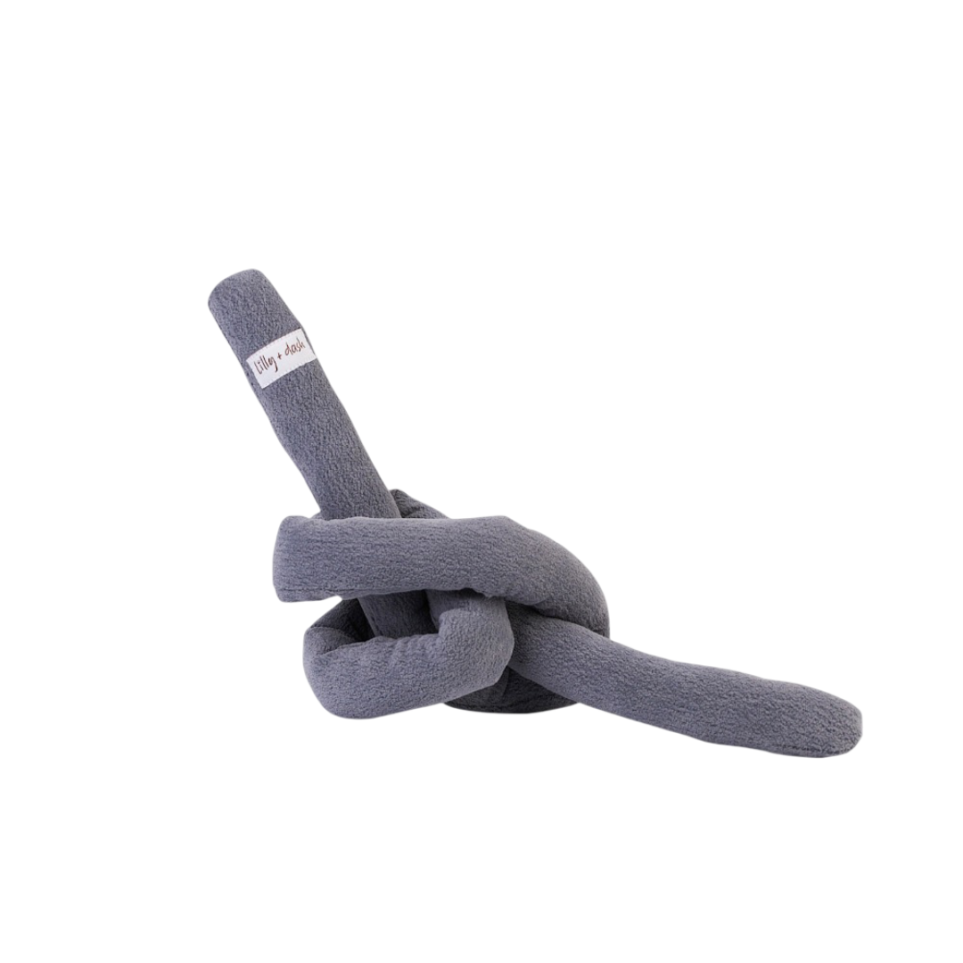 LILLY AND DASH Dog Knot Toy Charcoal | Top dogs on price | Pet Circle