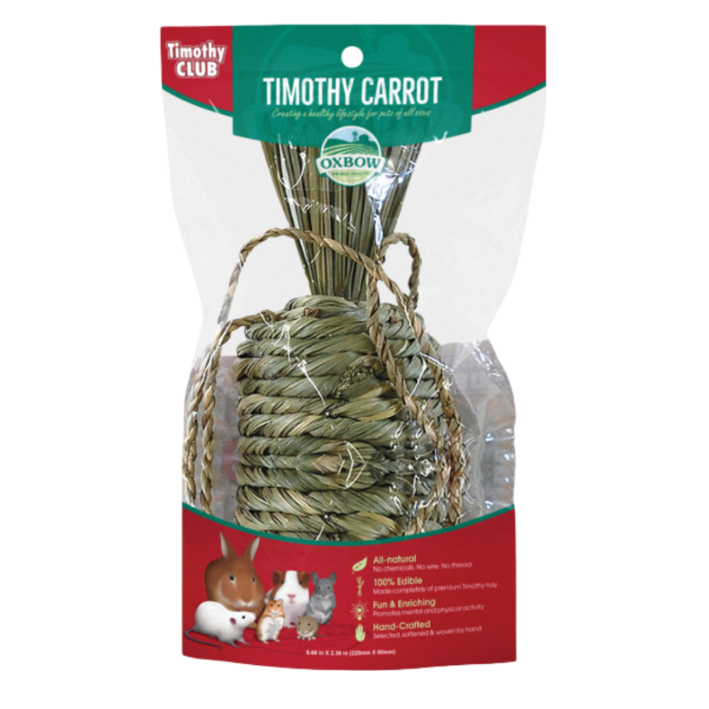 Oxbow Timothy Hay Carrot Shaped Hanging Natural Chew For Small Animals ...