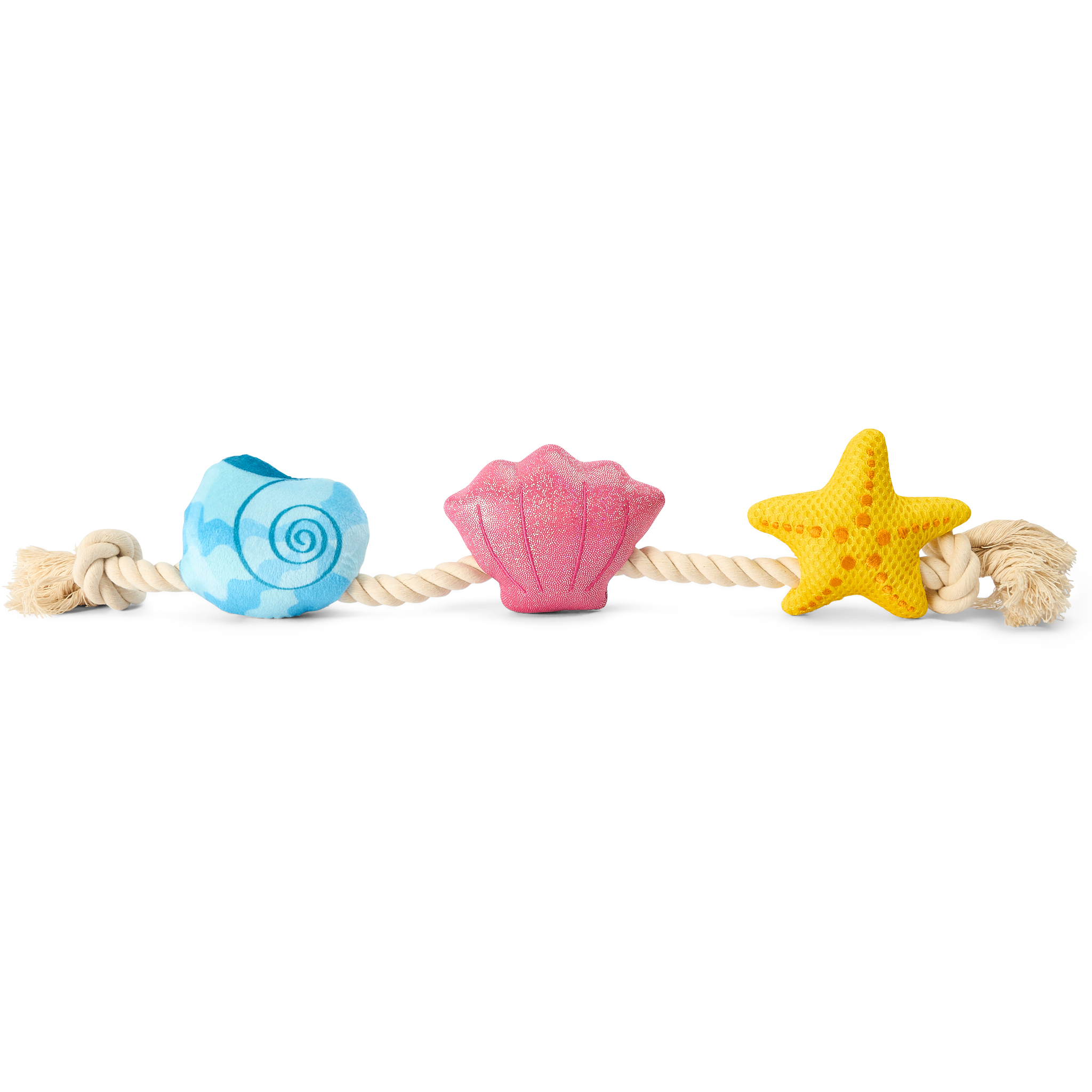 Paws for Life Floating Summer Beach Sea Shells Starfish Rope Dog Toy ...