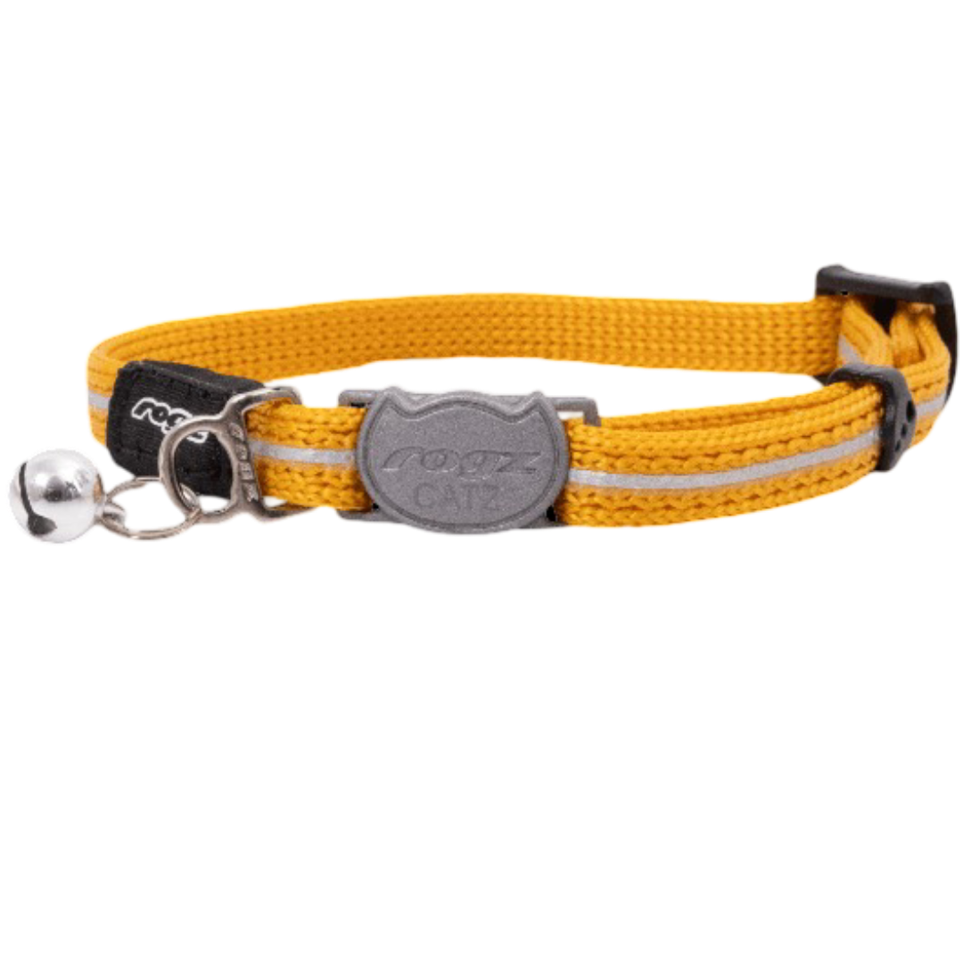 Rogz Safeloc Alley Cat Collar in Gold | Top dogs on price | Pet Circle