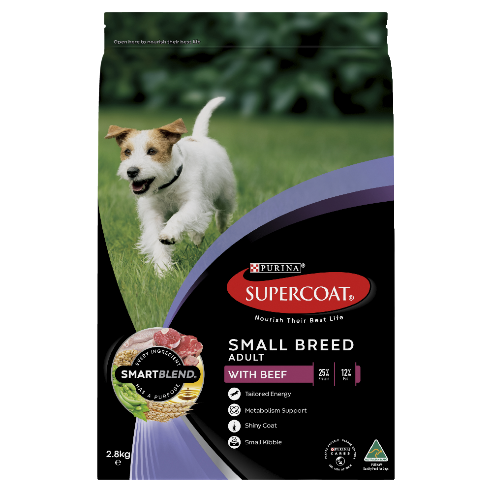 Supercoat Smartblend Beef Small Breed Adult Dry Dog Food | Top dogs on ...