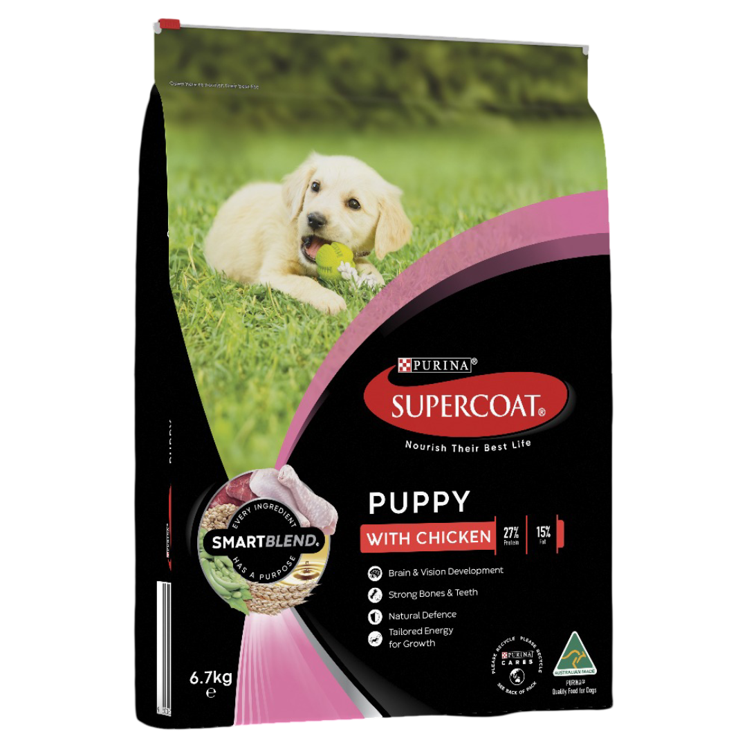 Supercoat Smartblend Chicken Puppy Dry Dog Food | Top dogs on price ...