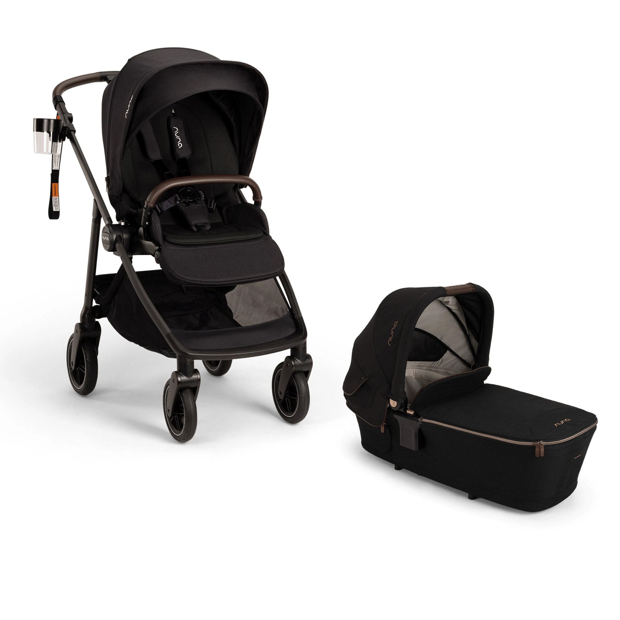 Nuna Swiv Stroller with Cup Holder & Lytl Bassinet Bundle | Baby Bunting AU